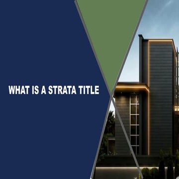 STRATA TITLE VS MASTER TITLE POWERPOINT PRESENTATION | PDF