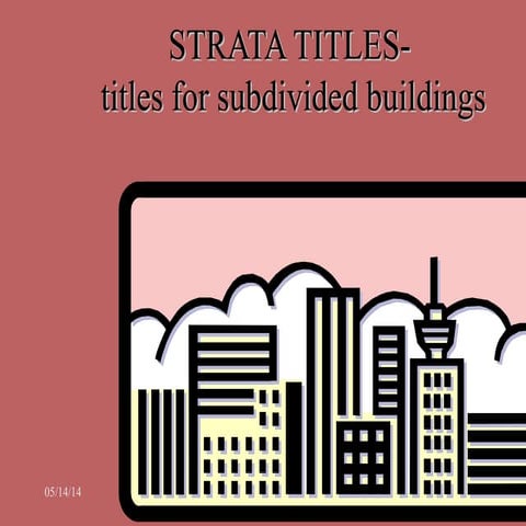 Strata titles | PPT