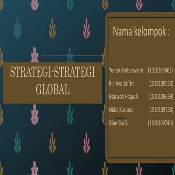 Strategi strategi global | PPTX