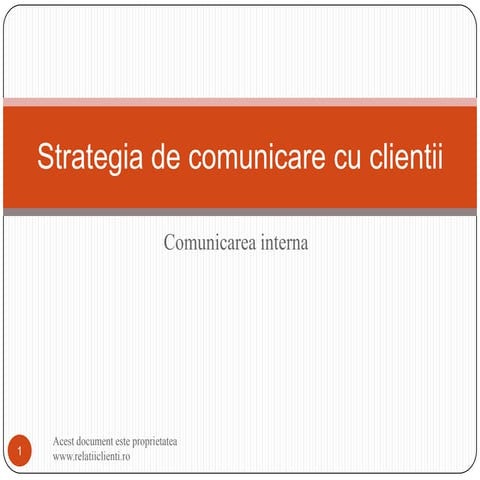 Strategia de comunicare interna | PPTX
