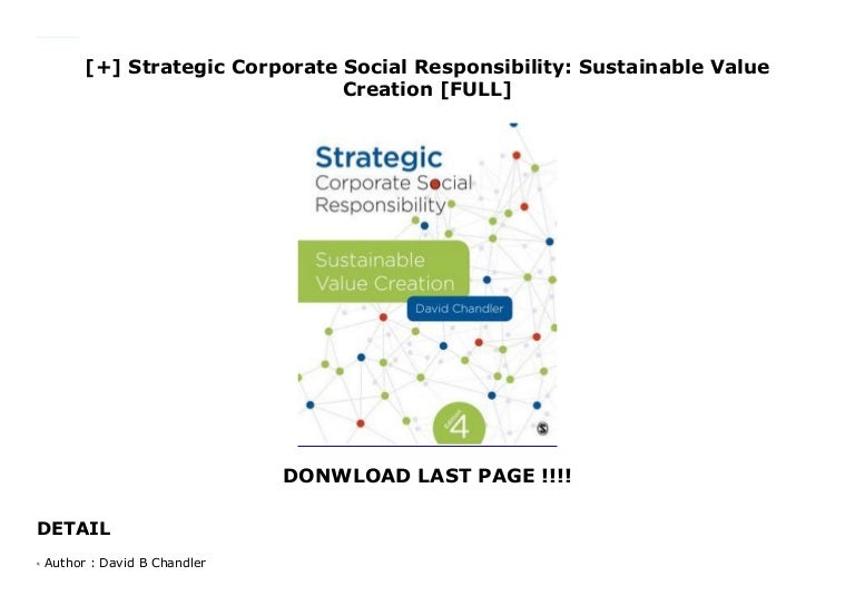 Strategic Corporate Social Responsibility: Sustainable Value Crea… Strategic Corporate Social Responsibility: Sustainable Value Crea…