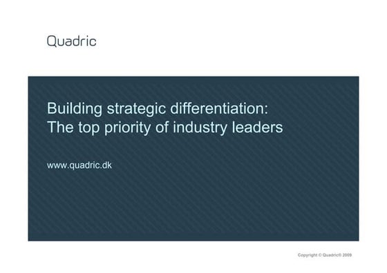 Using the Quadric® Framework as a Management Tool | PPT
