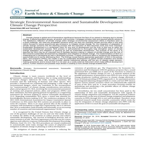 Mitigation & adaptation measures and the challenges for climate change ...