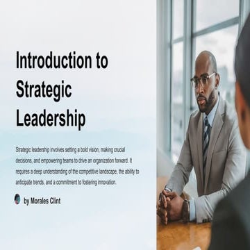 leadership And Vission strategjc leaders | PPT