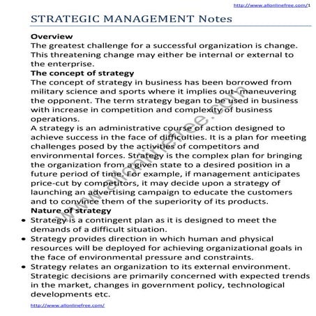 Strategic-Management-Notes-for Strategic management practice | PDF