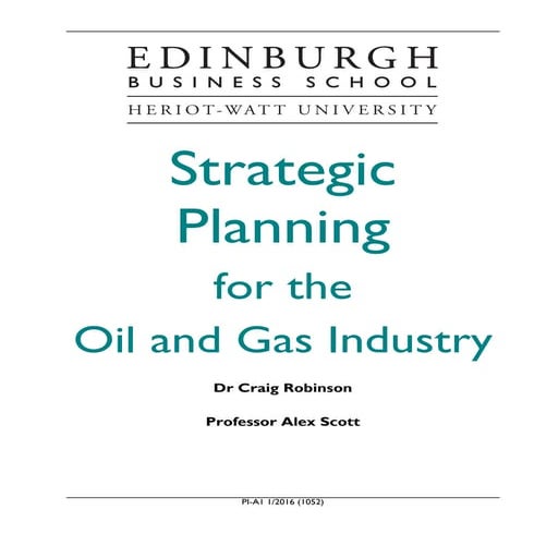 Strategic planning-oil-gas-industry-course-taster | PDF