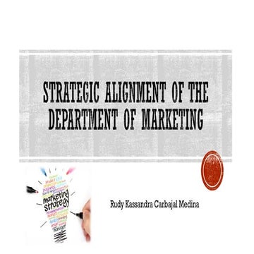 Strategic alignment of the department of marketing | PPT