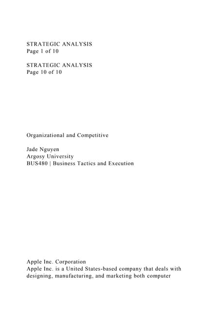 Running Head; APPLE BALANCED SCORECARD1APPLE BALANCED SCOREC.docx