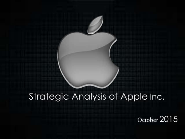 Apple company | PPTX | Consumer Electronics | Technology & Computing