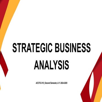 DISCUSSION ON STRATEGIC BUSINESS ANALYSIS | PPT