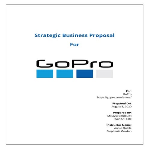 Strategic Business Proposal - Mikayla B & Ryan O | PDF