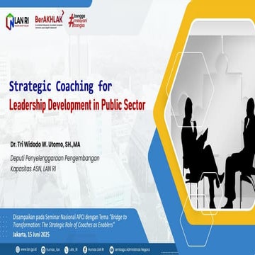 Strategic Coaching for Leadership Development in Public Sector | PDF