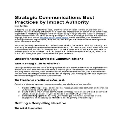 Strategic Communications Best Practices by Impact Authority.docx