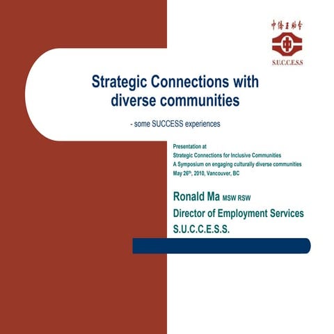 Strategic Connections With Diverse Communities | PPTX