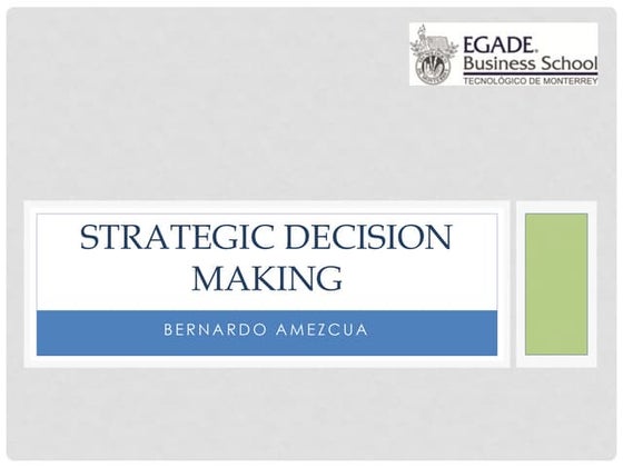 CHARACTERISTICS & STRATEGIES OF DECISION MAKING | PPT