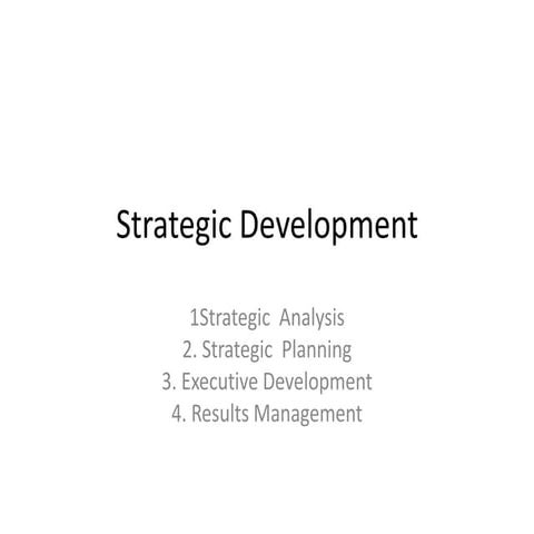 Strategic Development | PPT
