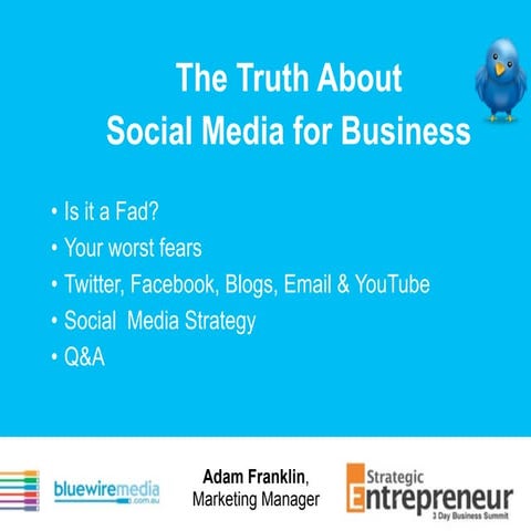 Strategic Entrepreneur - The Truth About Social Media | KEY | Social ...