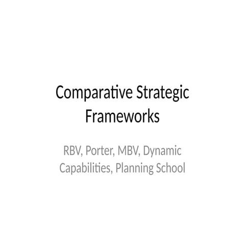 Strategic_Frameworks_Comparison. and analusis pptx | PPTX