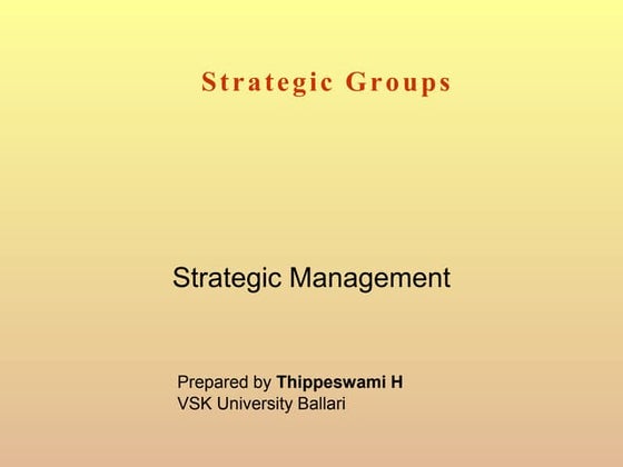 Strategic Management | PPT
