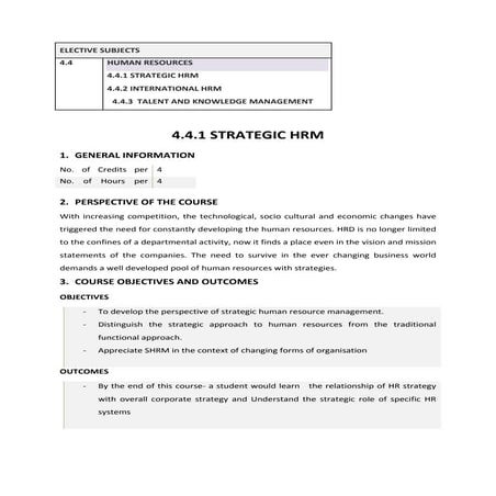Strategic hrm | PDF