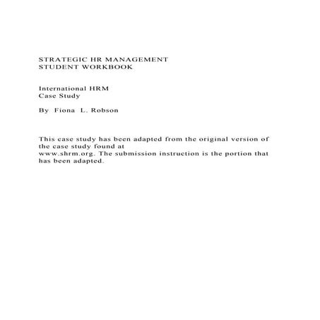 STRATEGIC HR MANAGEMENT STUDENT WORKBOOK International.docx