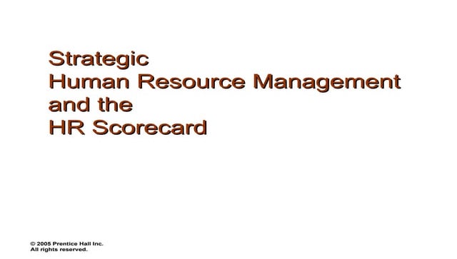 Hr balanced scorecard | PPT