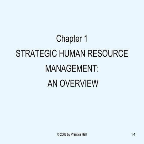 Strategic Human Resource Management Ppt