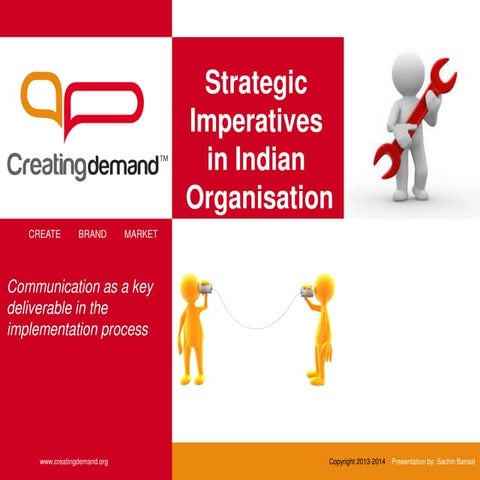 Strategic imperatives in Indian organisation | PDF