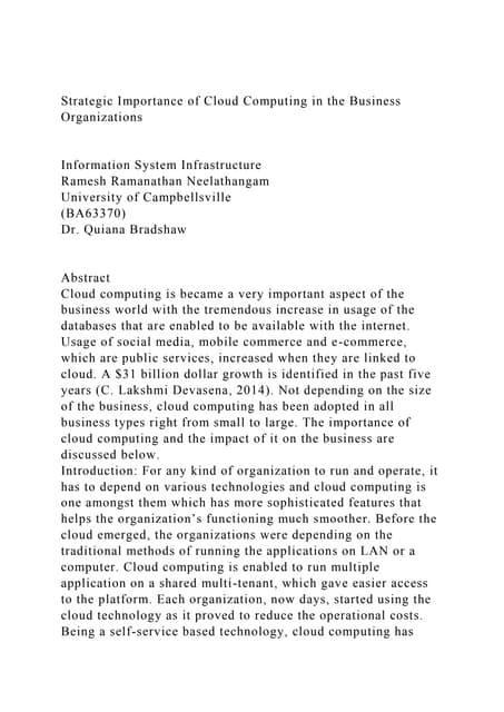 Pillars Of Cloud Computing: Decoding The Fundamentals | PDF