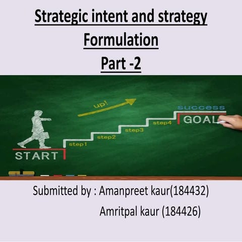 Strategic intent and strategy formulation | PPTX