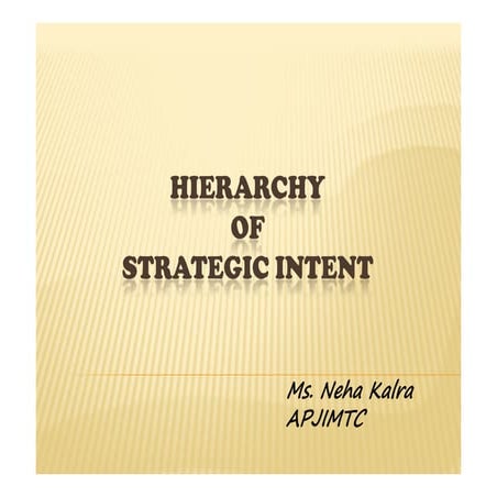 Strategic intent | PDF