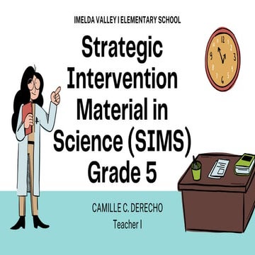 Strategic Intervention Material in Science (SIMS) Grade 5 | PDF