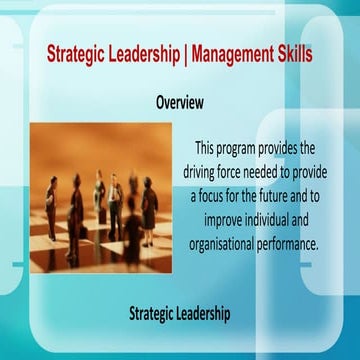 Strategic Leadership | Management Skills | PPT