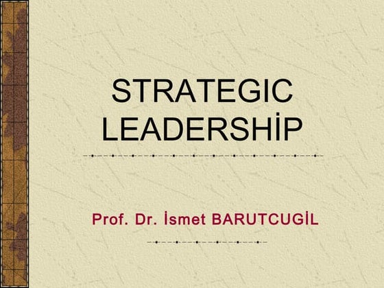Strategic Leadership | PPT