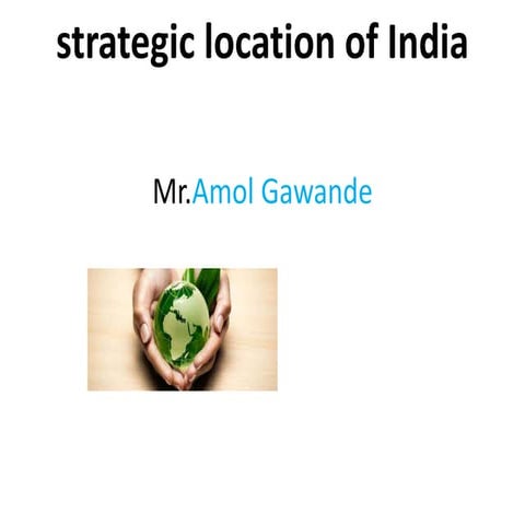 Strategic location of india | PPTX