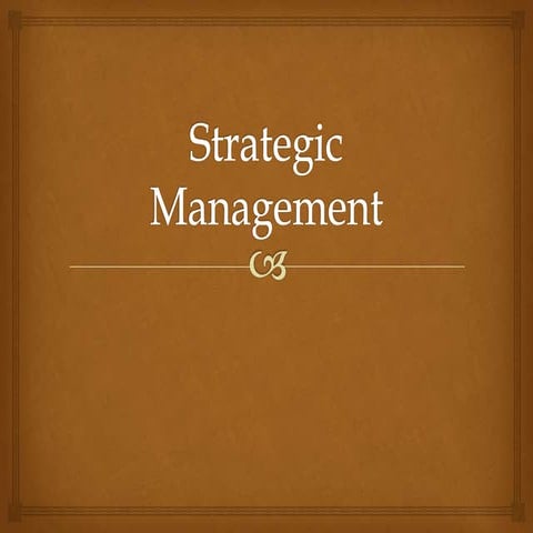 Strategic management | PPT