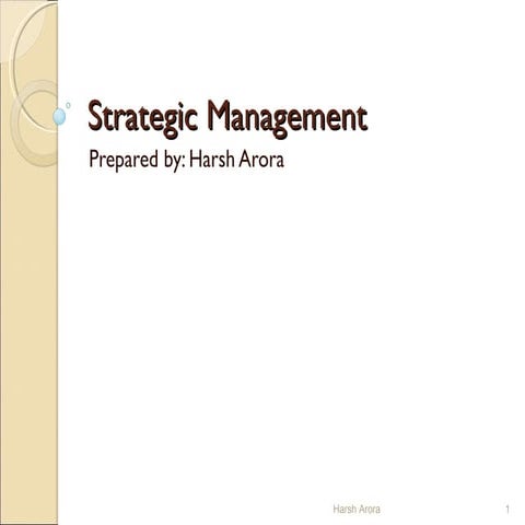 Strategic management | PPT