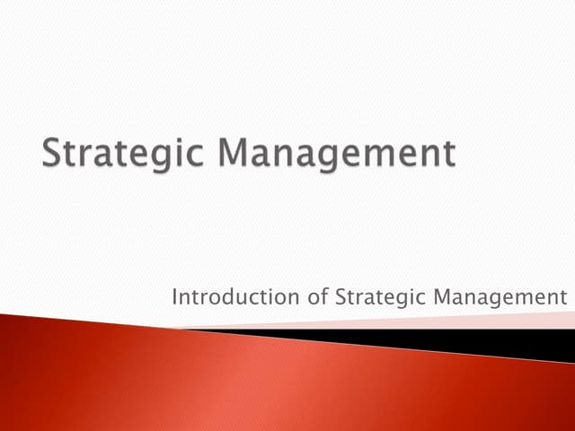 Strategic management ppt | PPTX