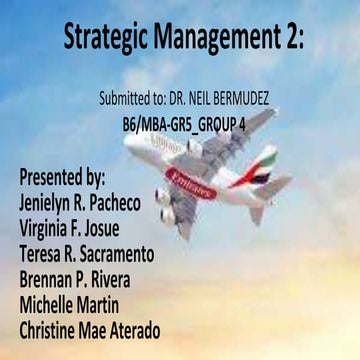 Emirates Airline: Strategic Management Report | PDF