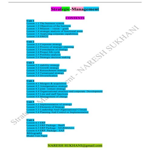 Strategic Management Pdf