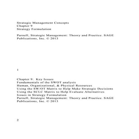Strategic Management Concepts Chapter 9Strategy Formulation.docx
