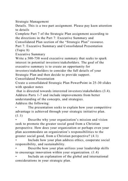 Details This Is A Two Part Assignment Please Pay Keen Attention Todocx