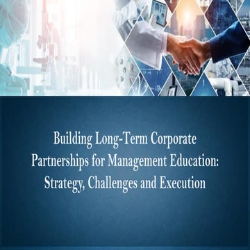 Building Long-Term Corporate Partnerships for Management Education ...