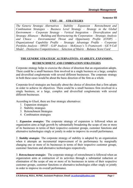 Combination Strategy | PPT