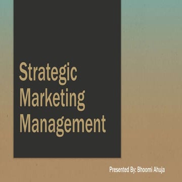 Strategic marketing management | PPTX