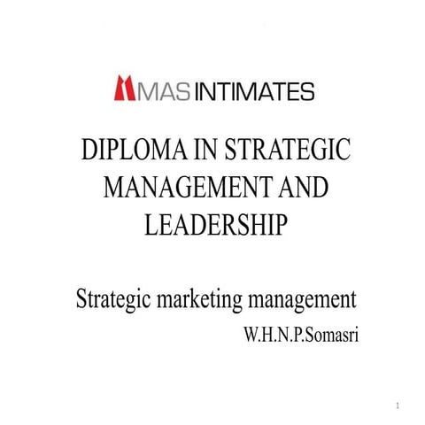 Strategic marketing management | PPTX