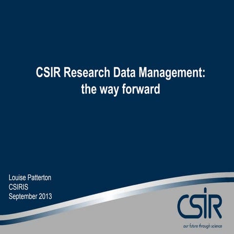 Research Data Management: obstacles faced by the novice data manager | PPT