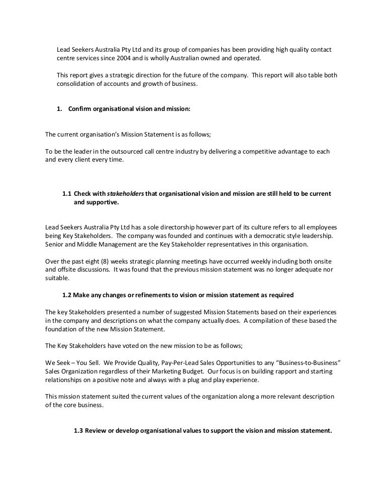 Strategic Plan Assignment
