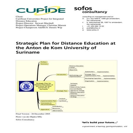 Strategic plan for distance education at the Anton de Kom University of ...