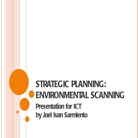 Strategic planning environmental-scanning | PPT | Business | Business ...